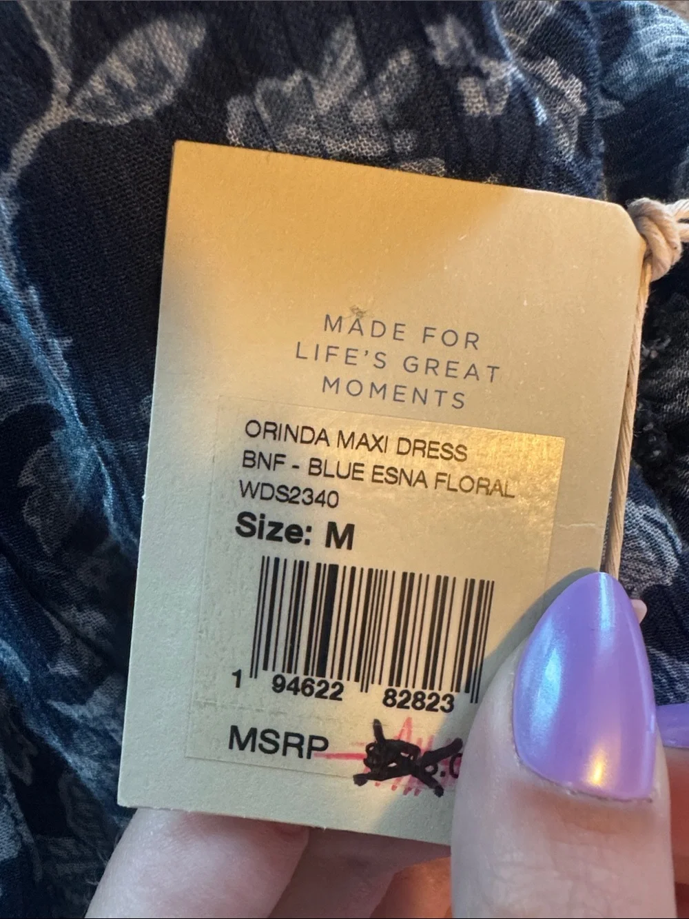 Faherty | Dresses | Nwt Faherty Orinda Maxi Dress Bnf Blue Esna Floral ...